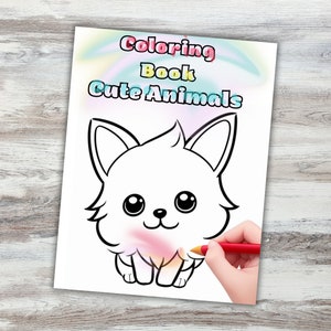 Cute Coloring Book for Kids - Animals - Etsy