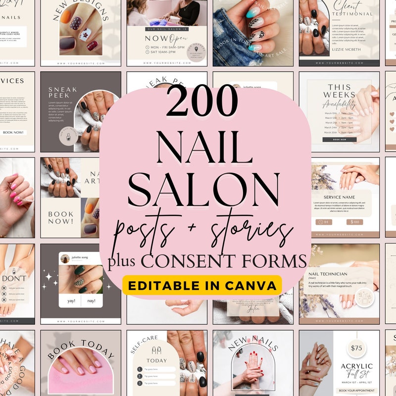 Nail Salon Web Design - Etsy UK