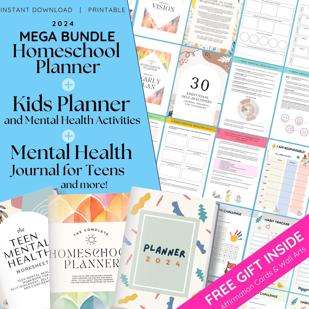 Homeschool Planner and Progress Tracker Kids Planner Homeschool Planner ...