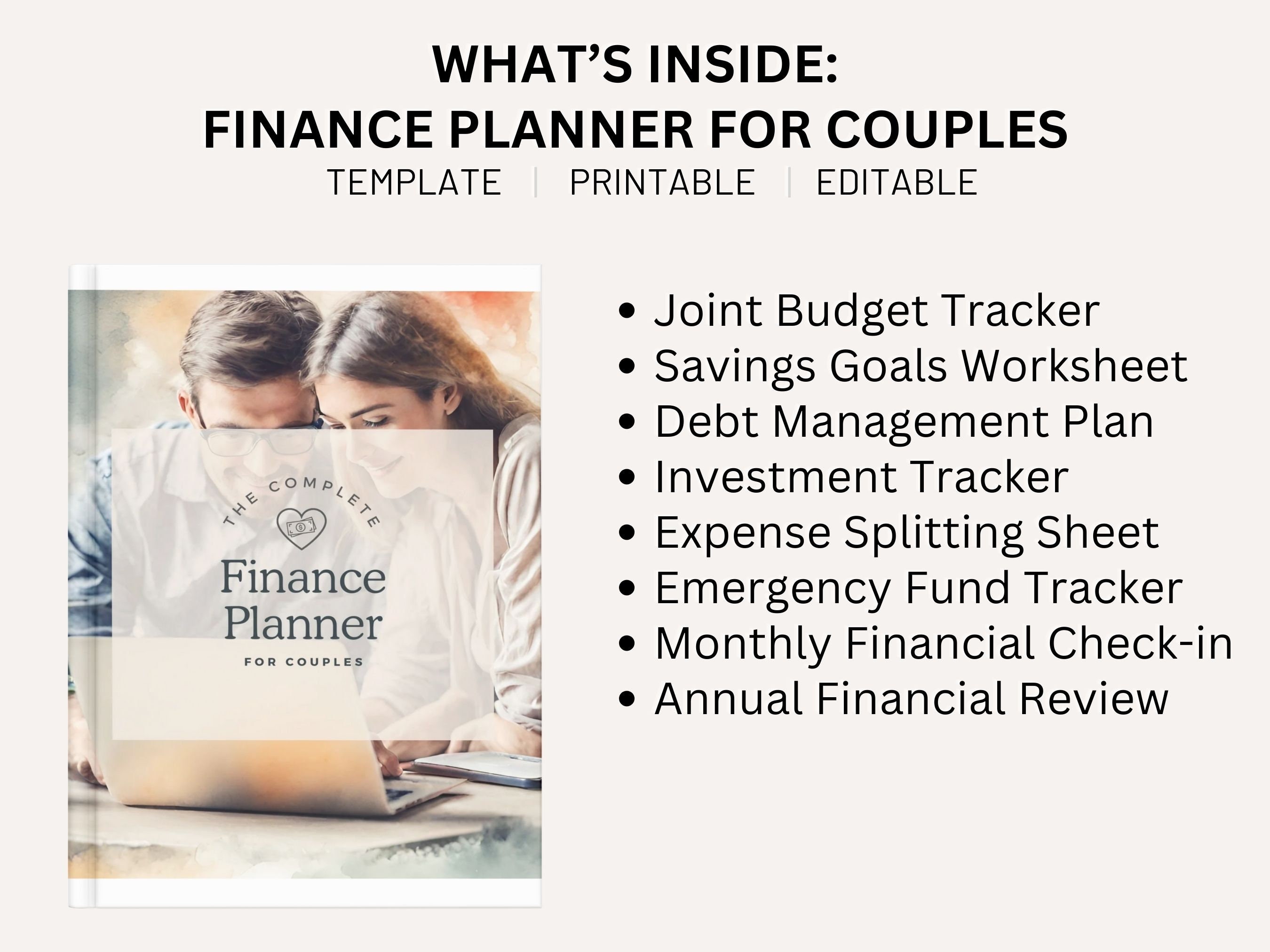 Editable Finance Planner Bundle, Budget Tracker, Savings Tracker, Bill ...