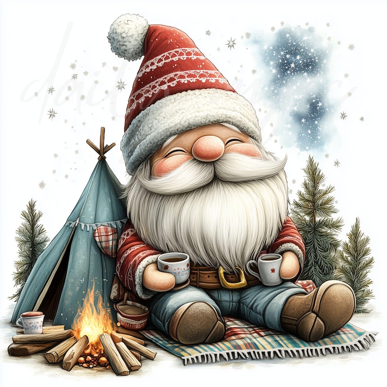 Unique Winter Forest Gnome Clipart Bundle, Woodland Christmas, Nursery ...