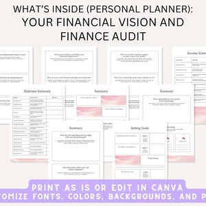 Editable Finance Planner Bundle, Budget Tracker, Savings Tracker, Bill ...