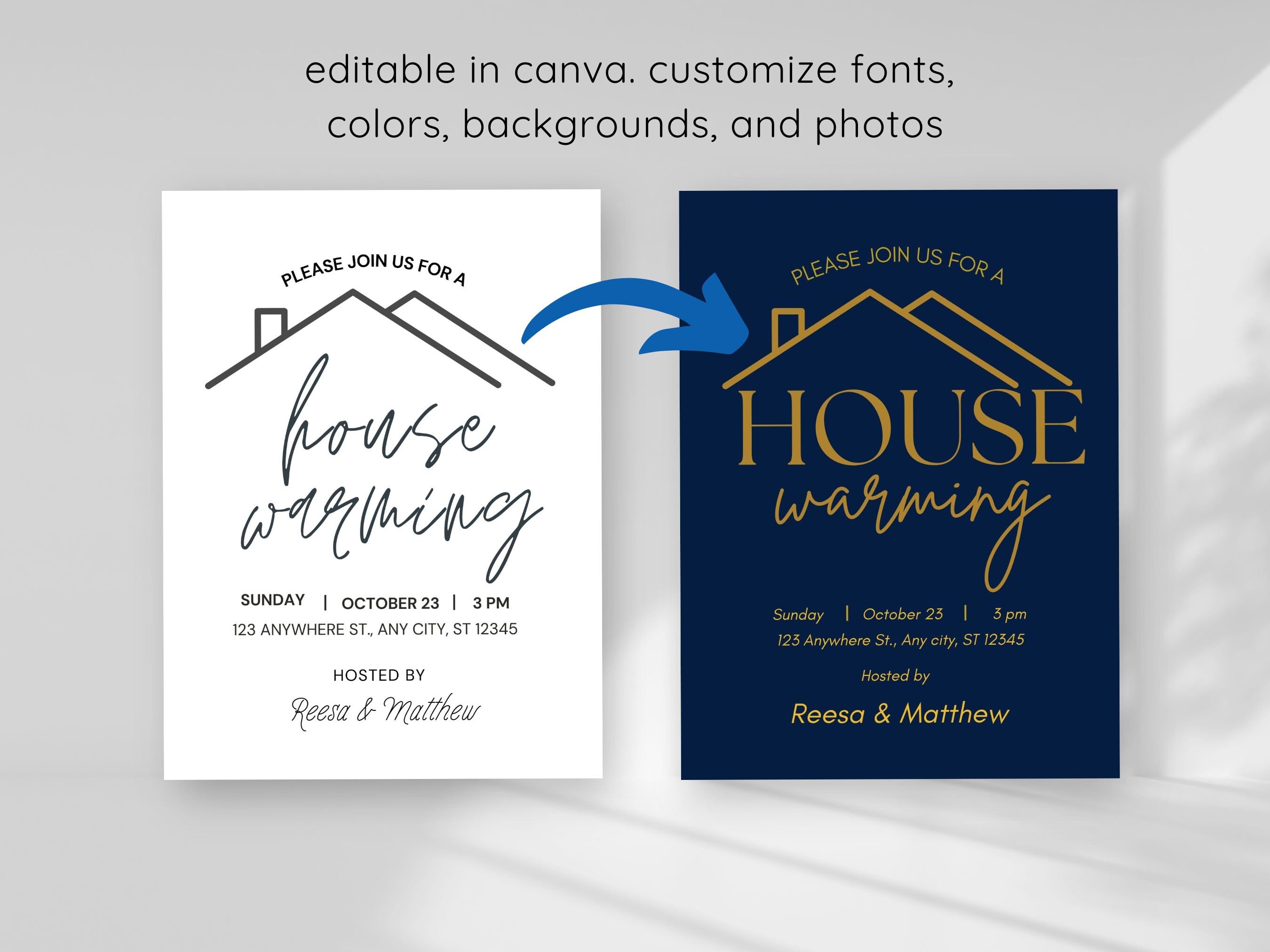 Editable House Warming Invitation, House Warming Party, Customisable in ...