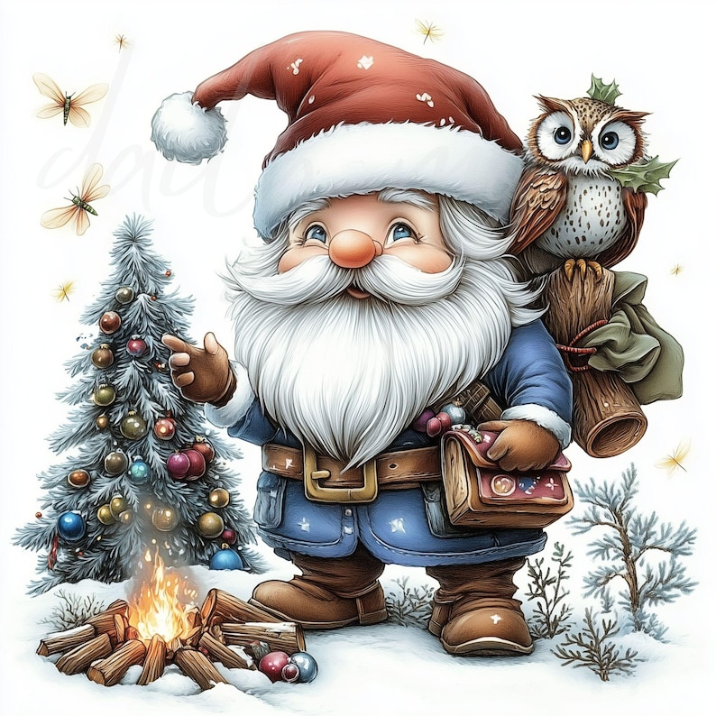 Unique Winter Forest Gnome Clipart Bundle, Woodland Christmas, Nursery ...
