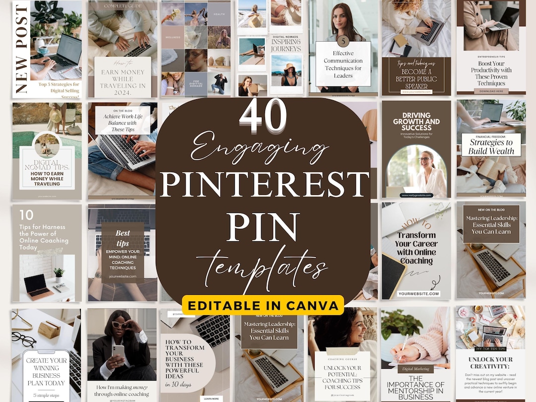 Editable Pinterest Pin Templates, Pinterest Templates, Pinterest ...