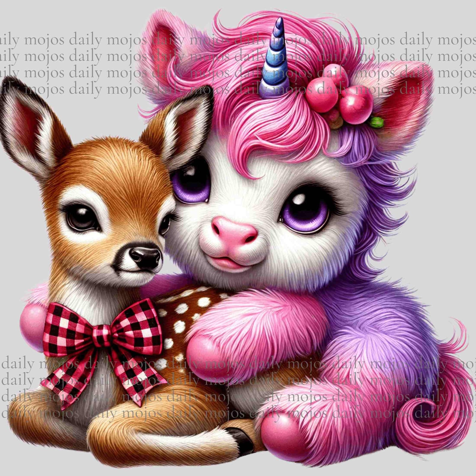 Cute Unicorn and Woodland Animals Clipart, Unicorn Party Favors PNG ...