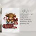 Watercolor Christmas Highland Cow Clipart Bundle, Western Cute ...