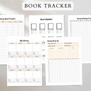 Printable Book Review, Book Tracker, Reading Journal Digital Book ...