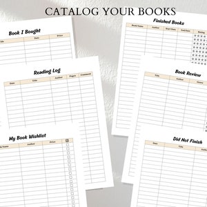 Printable Book Review, Book Tracker, Reading Journal Digital Book ...
