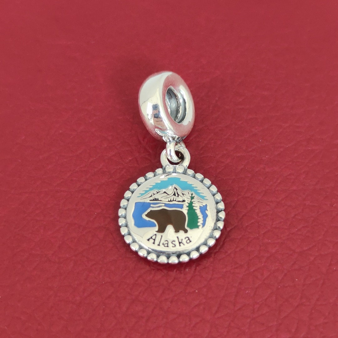 Pandora Rare Alaska Hunting Brown Bear Exclusive Dangle Charm Travel ...