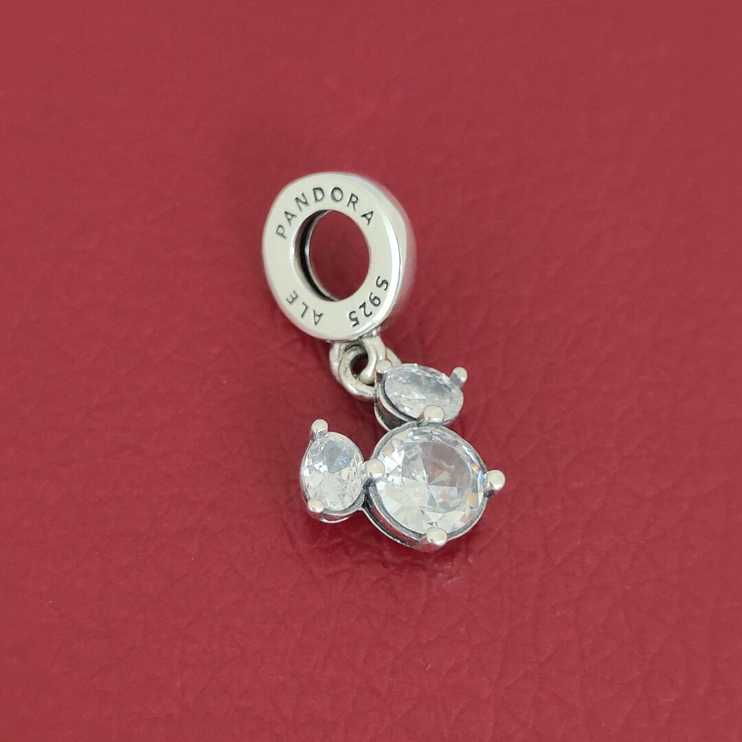 Pandora Mickey Mouse Sparkling Head Silhouette Dangle Charm - Etsy