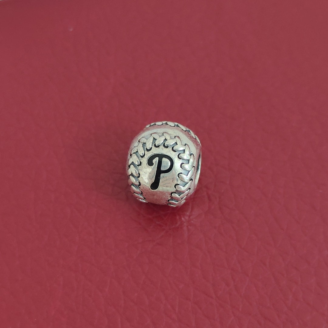 Pandora Philadelphia Phillies Engraved MLB Baseball Charm Bead Pendant ...