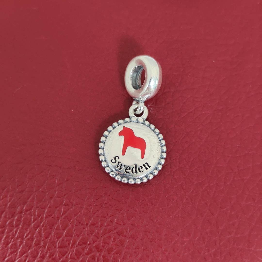 Pandora Dala Horse Schweden Schriftzug Sweden Und Schwedisches ...
