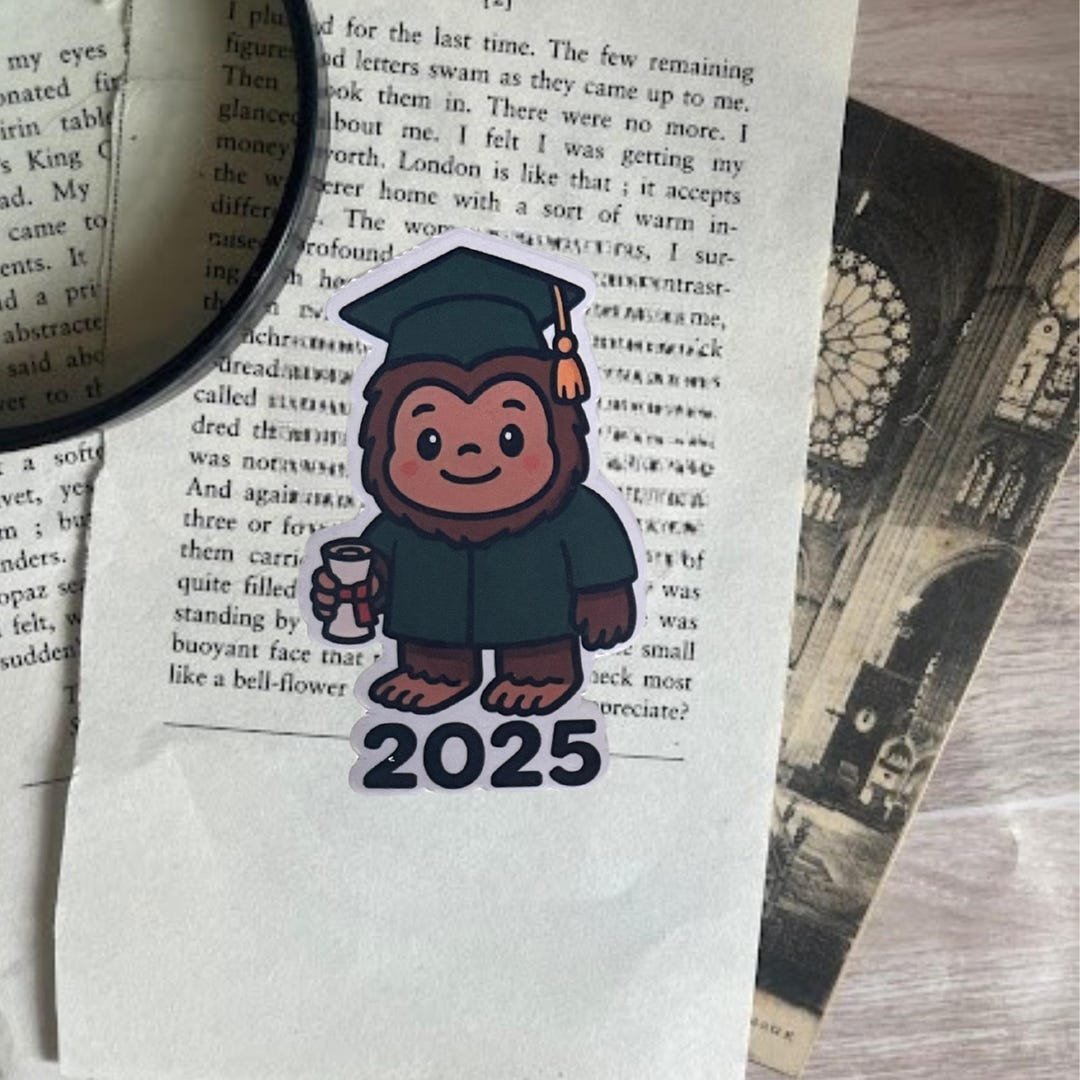 Class of 2025 Graduation Bigfoot Sticker, Glossy Waterproof Sticker ...