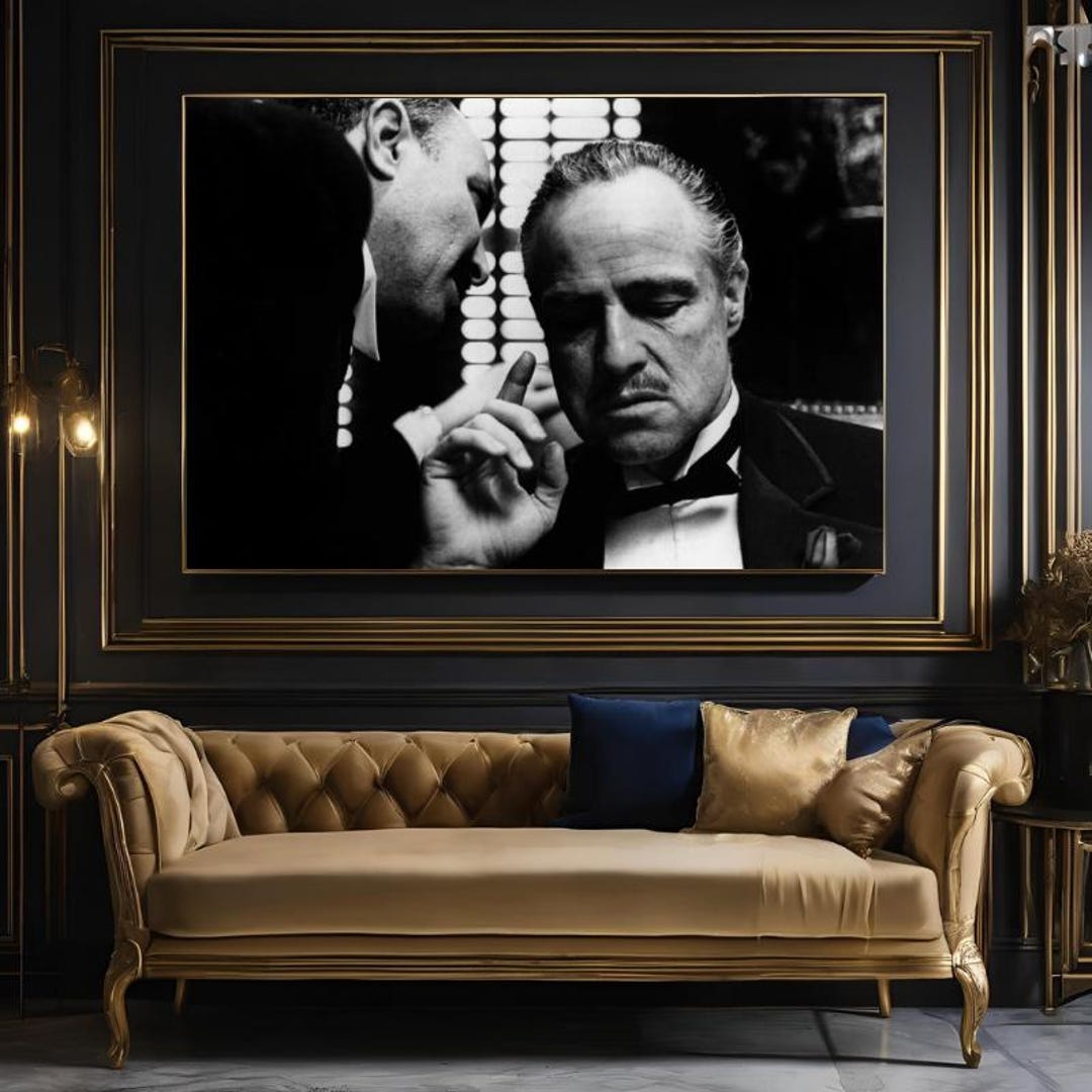 Marlon Brando Canvas Wall Art, Framed Canvas Painting, Black and White ...