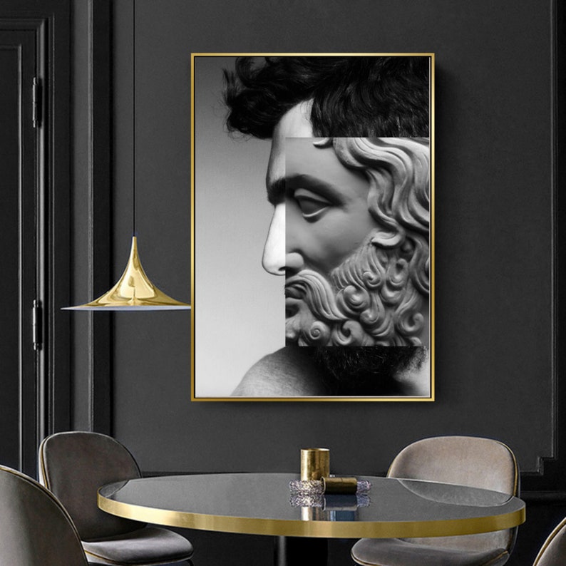 Michelangelo David Sculpture Wall Art, Framed Canvas Wall Art Posters ...
