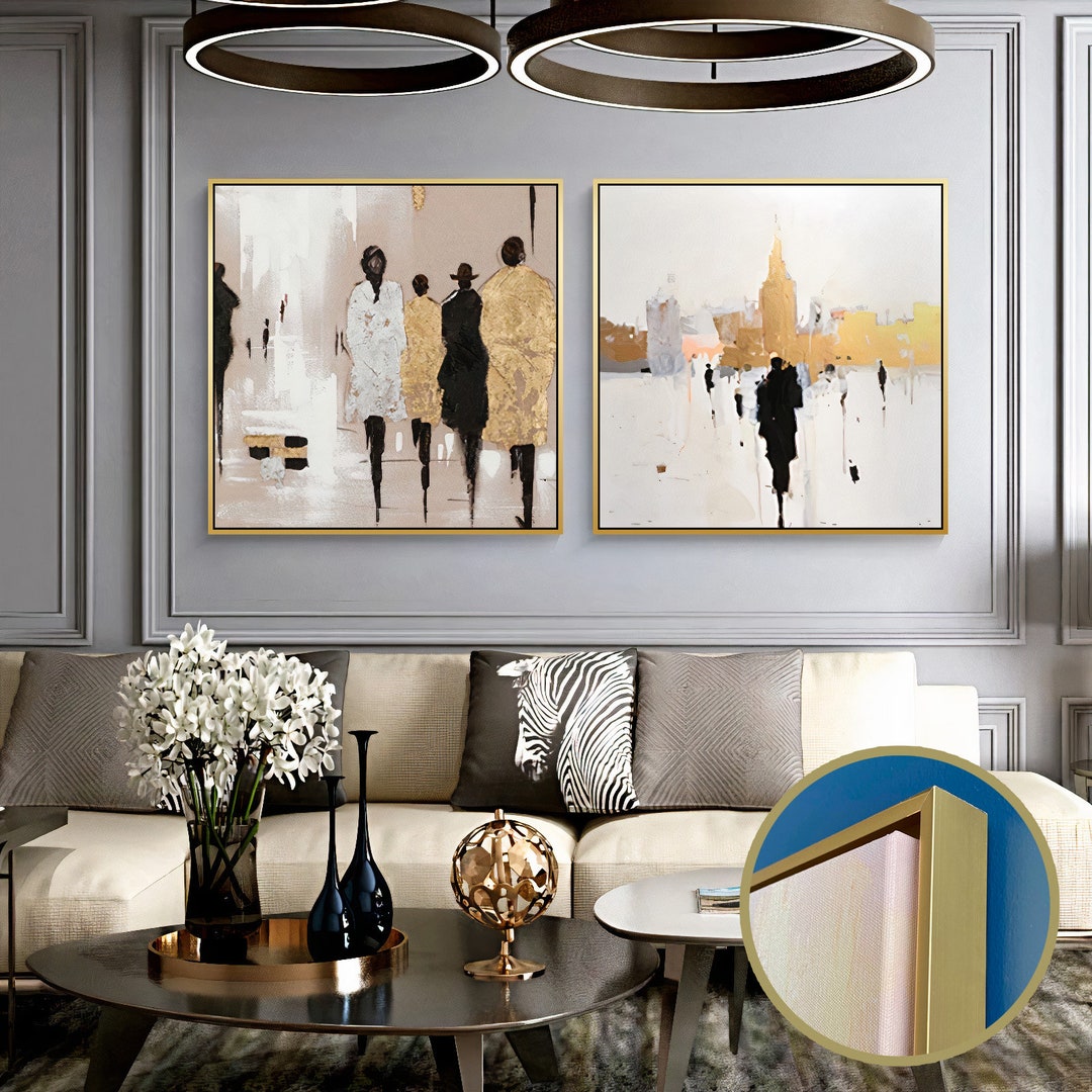 Abstract People Gold Art Wall Decor Art Minimalist Print Modern