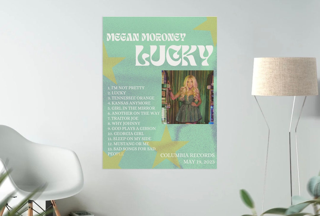 Megan Moroney Lucky Album Retro Song Poster, Art, Gift, Wall Art ...