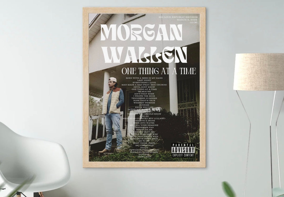 Morgan Wallen Retro Song Poster, Art, Gift, Wall Art Posters, Preppy ...