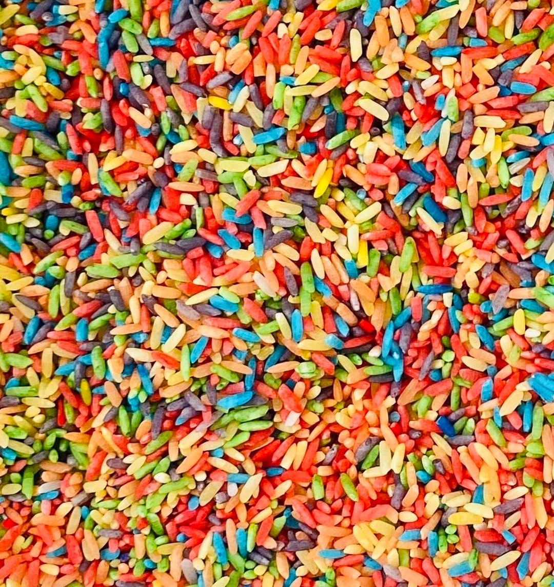 Rainbow Rice, Colored Rice, Sensory Bin Filler, Sensory Play - Etsy
