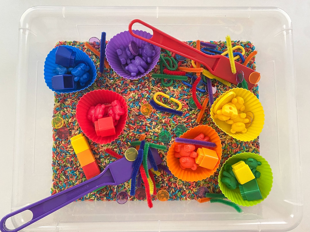 Color Sorting Sensory Bin, Magnetic Sensory Bin, Color Sorting, Sensory ...