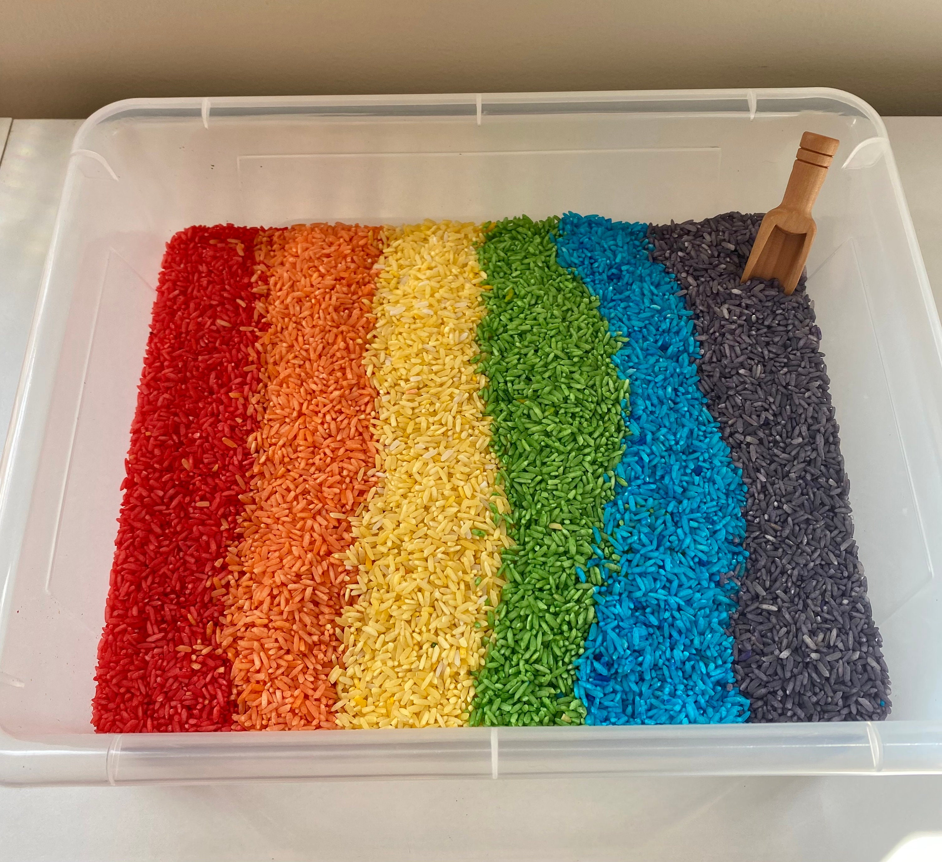 Rainbow Rice, Colored Rice, Sensory Bin Filler, Sensory Play - Etsy