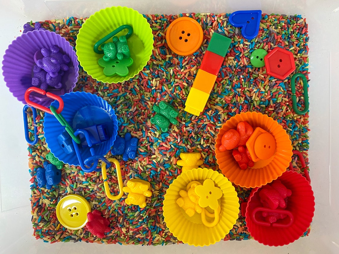 Color Sorting Sensory Bin, Color Sorting, Sensory Bin, Sensory Play - Etsy