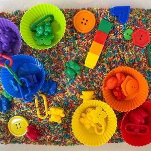 Color Sorting Sensory Bin, Color Sorting, Sensory Bin, Sensory Play - Etsy