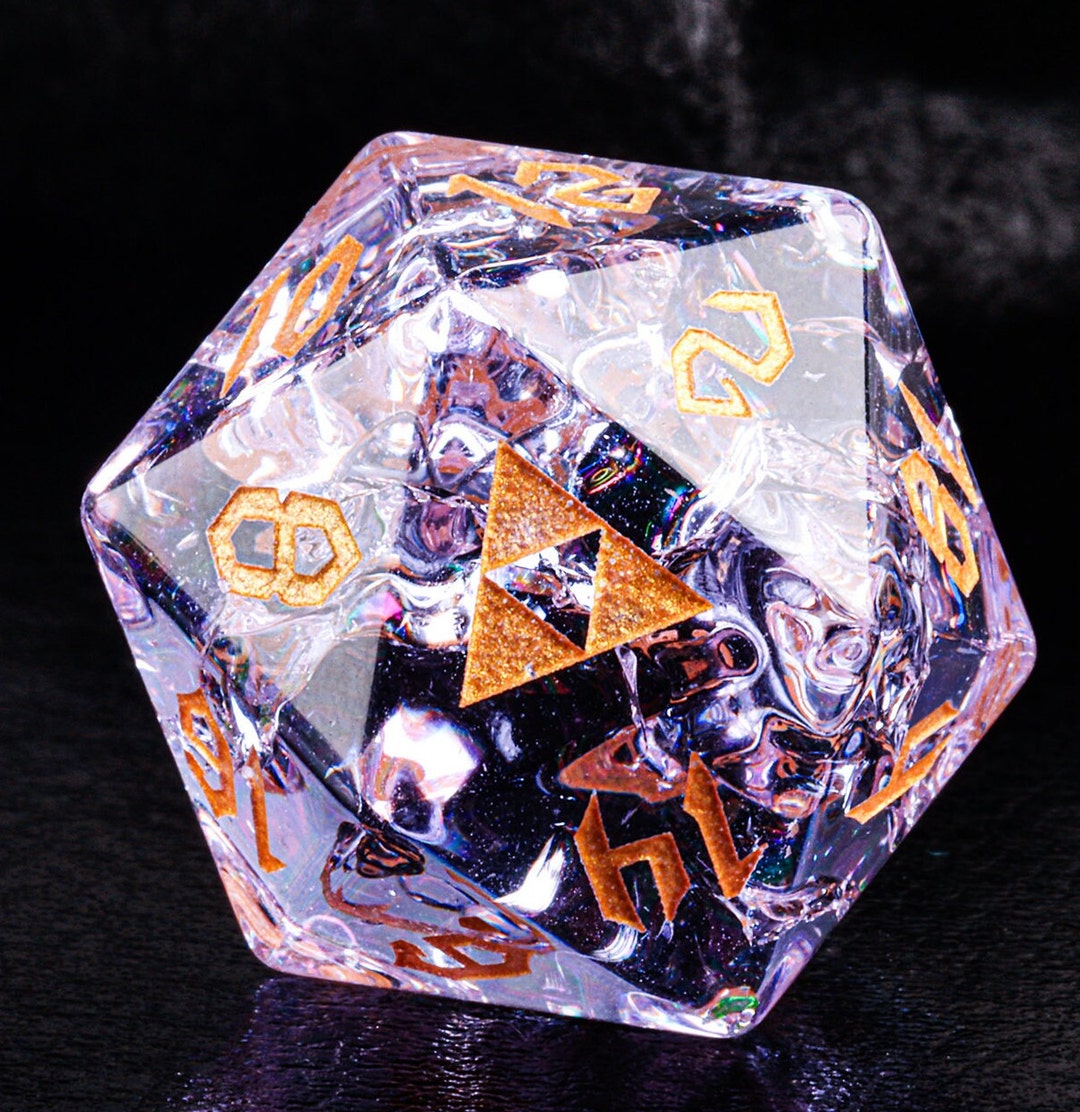 Full Set Lavender Blue Glass Dnd Dice Set Set zelda Dice Set Dungeons ...