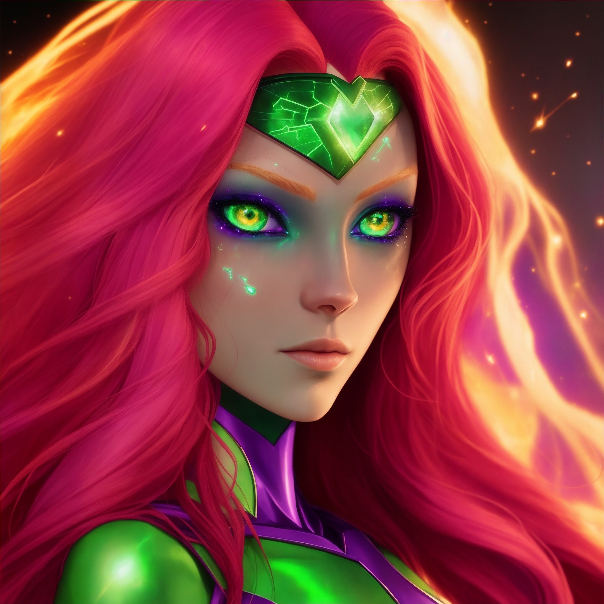 Teen Titans Portray of Starfire AI Generated Art Printable - Etsy Ireland