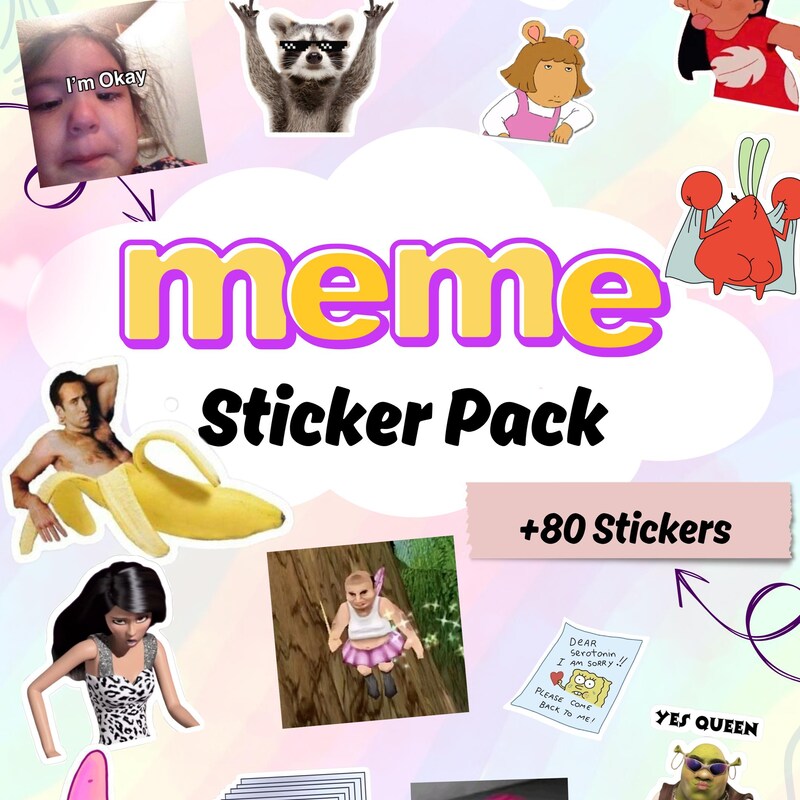 Funny Reaction Stickers - Etsy