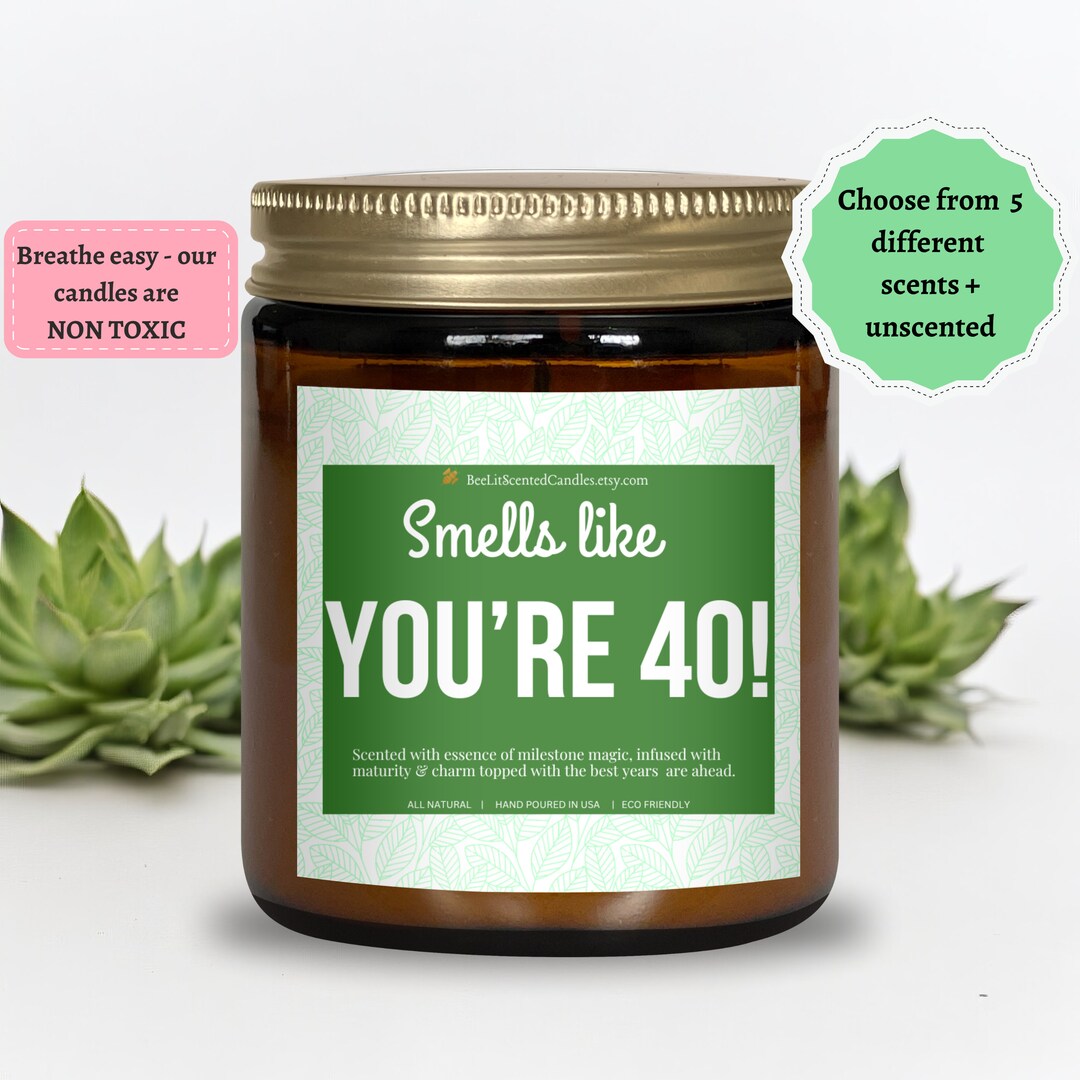 40th Birthday Candle, Funny Candles, 40th Birthday Gift for Women, 40th ...