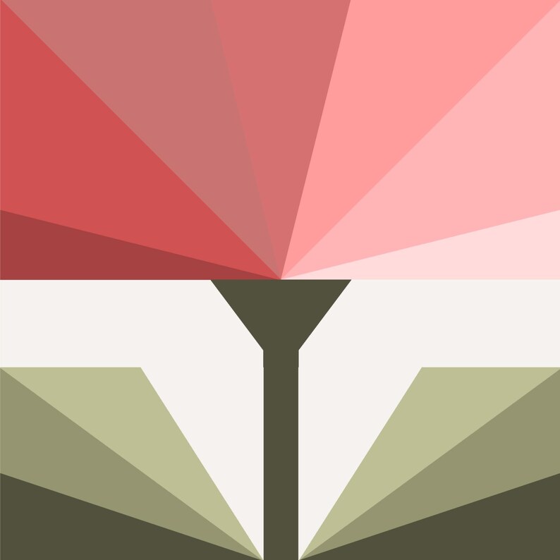 FPP Pattern Carnation Flower Block Foundation Paper Pattern Printable ...