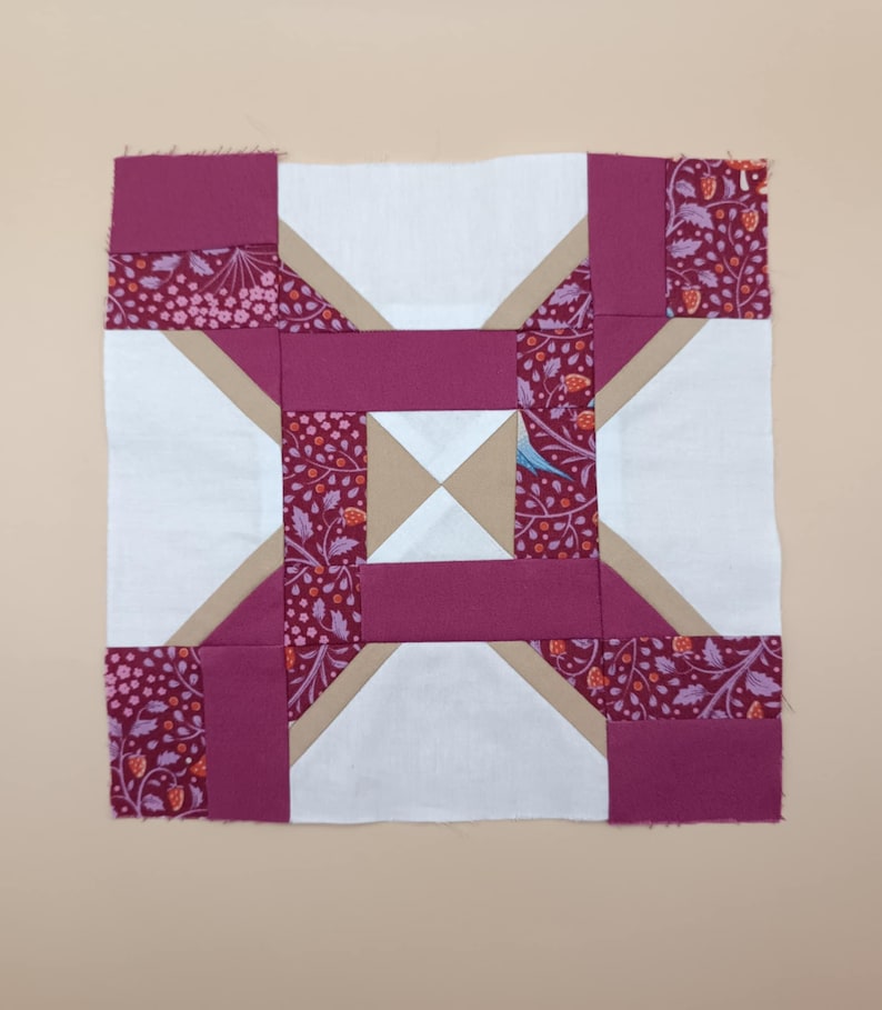 Quilt Block Foundation Paper Pattern, Geometric Block, Commercial Use ...