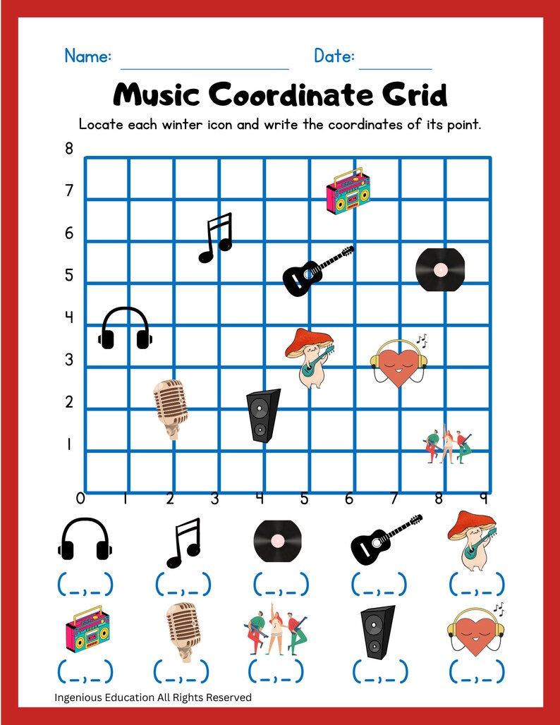 Coordinate Grid Activity - Etsy