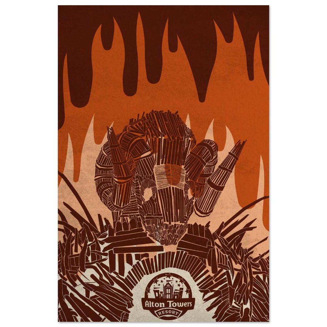 WICKER MAN, Alton Towers || Classic Matte Paper Poster || 30x45 Cm ...