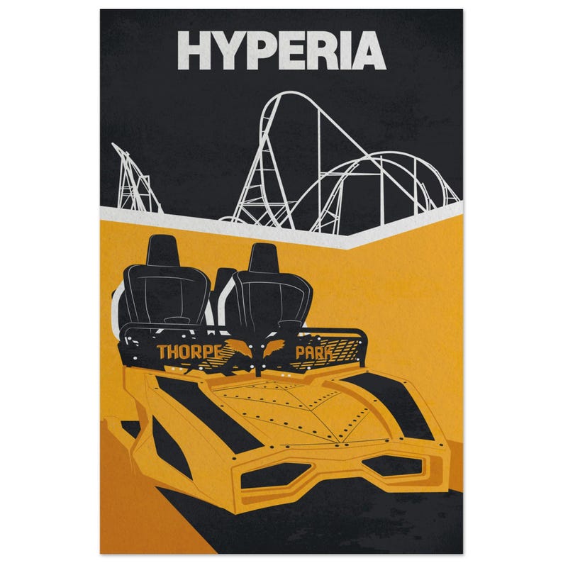 HYPERIA, Thorpe Park || Classic Matte Paper Poster || 30x45 Cm / 12x18 ...