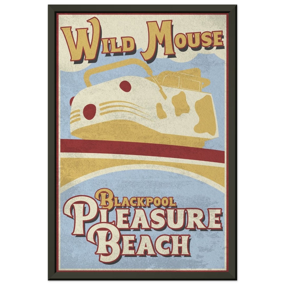 Wild Mouse, Blackpool Pleasure Beach Premium Matte Paper Metal Framed ...