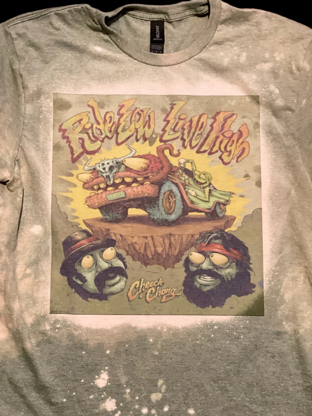 Cheech and Chong Ride Low Live High Weed Humor T-shirt - Etsy