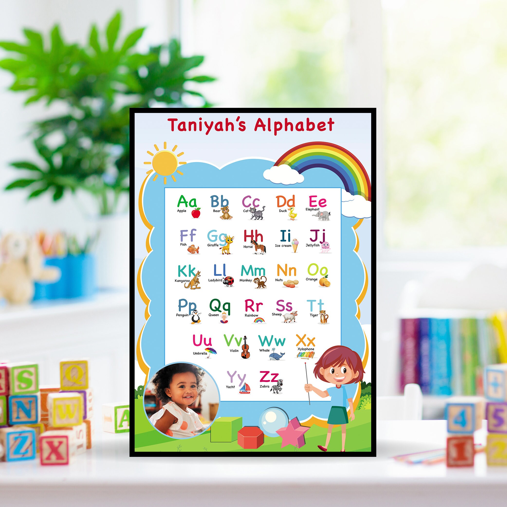Personalised Alphabet Wall Chart Alphabet Chart ABC Chart Learning ...