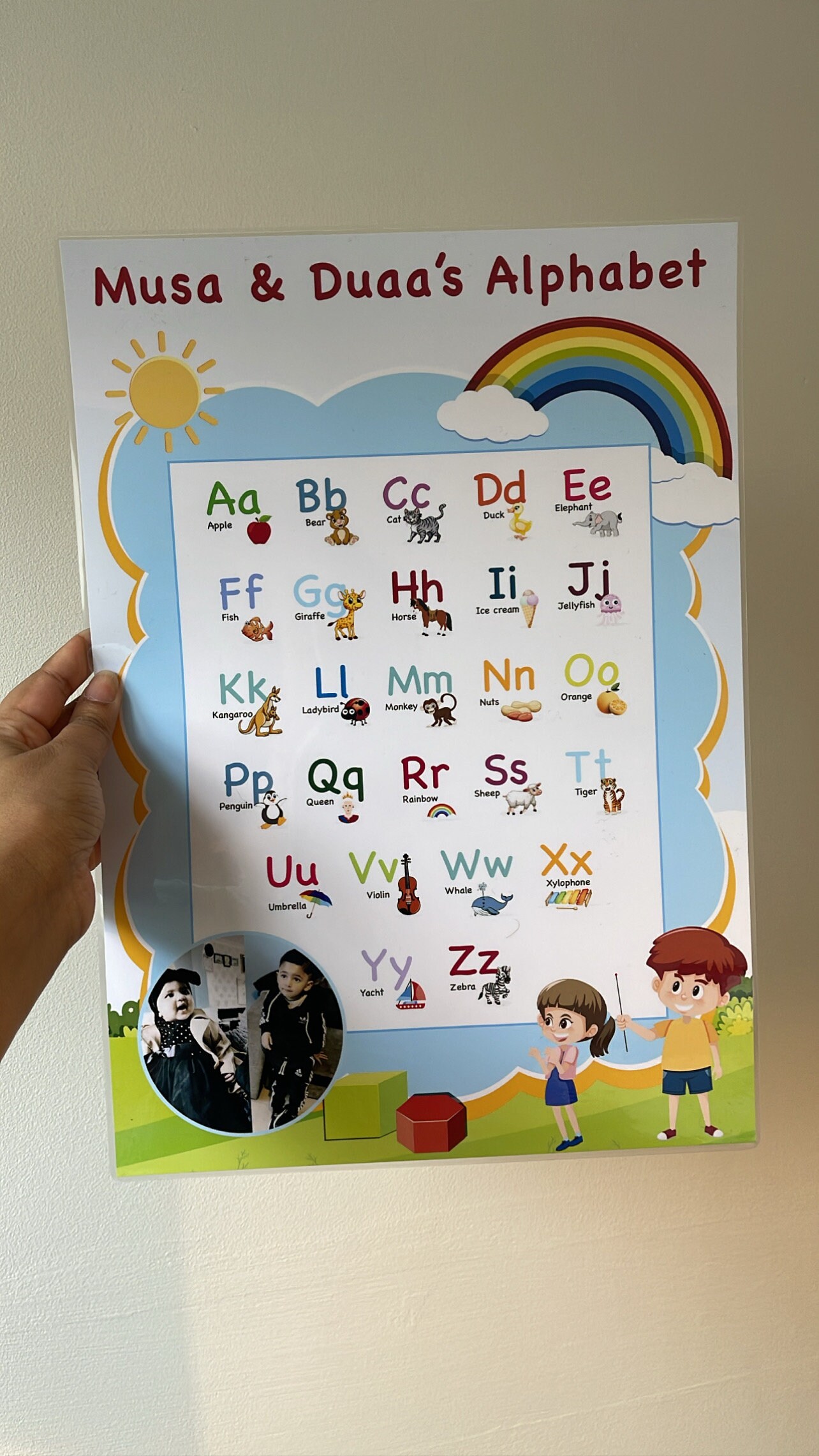 Personalised Alphabet Wall Chart Alphabet Chart ABC Chart Learning ...