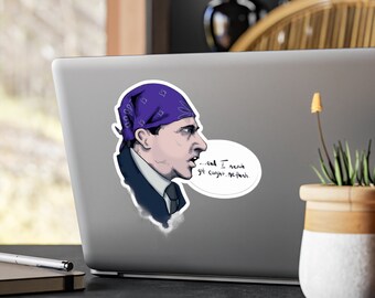 Michael Scott Prison Mike Vinyl Decal Sticker the Office - Etsy