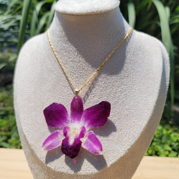 Orchid Necklace - Etsy