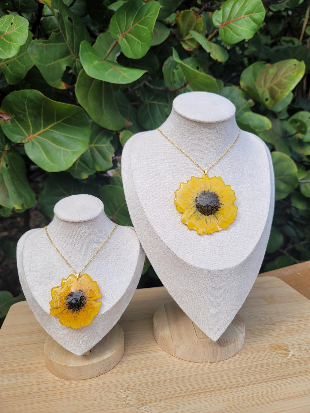 Yellow Sunflower Real Flower Necklace| 18k Gold Plated Chain|sunflower ...