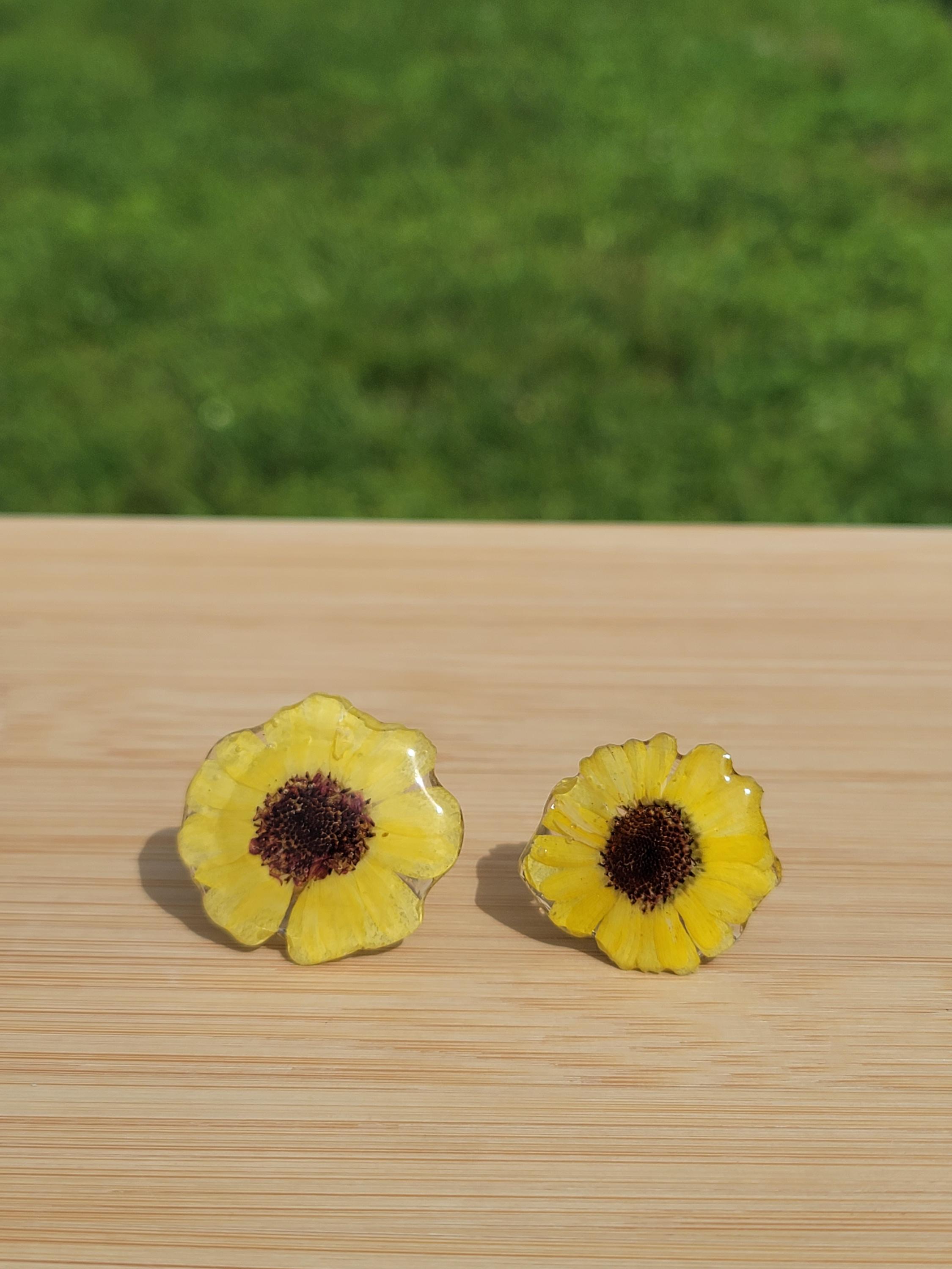 Real Sunflower Ring|gold or Silver Stainless Steel|adjustable ...