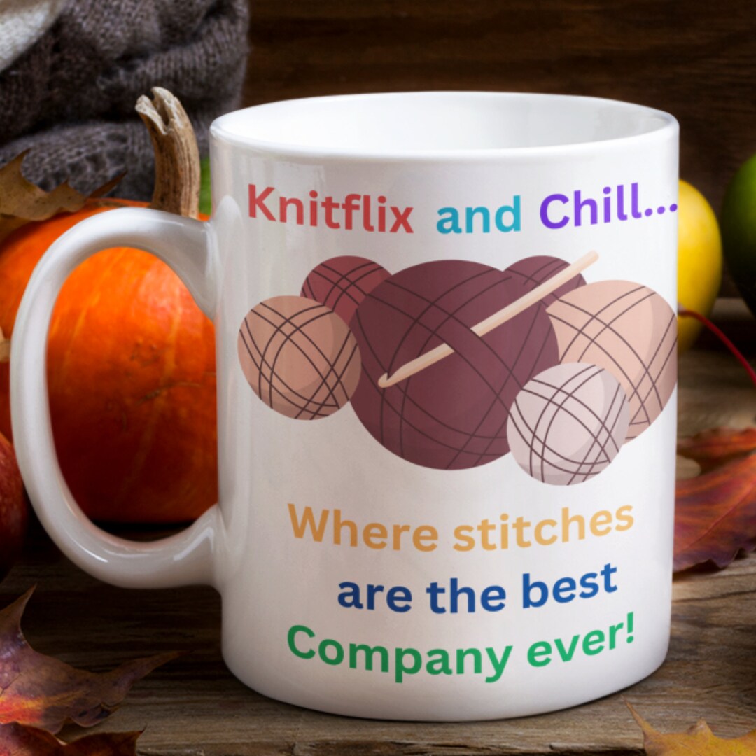 Knitting Gift Ceramic Mug, Knitting Mug Present, Ideal Gift for ...