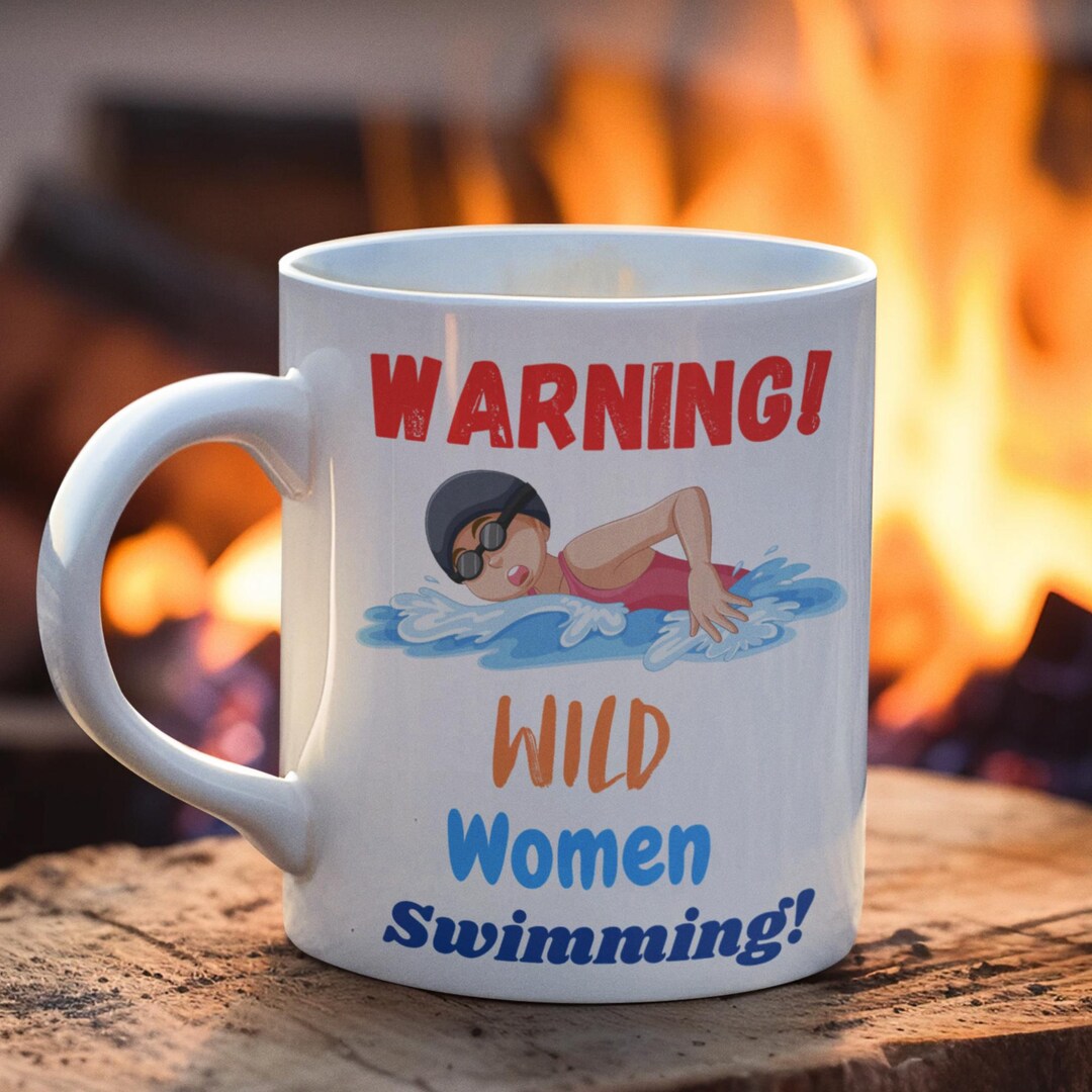 Wild Swimming Mug, Cold Water Swimmers Gift, Women Swimmer - Etsy