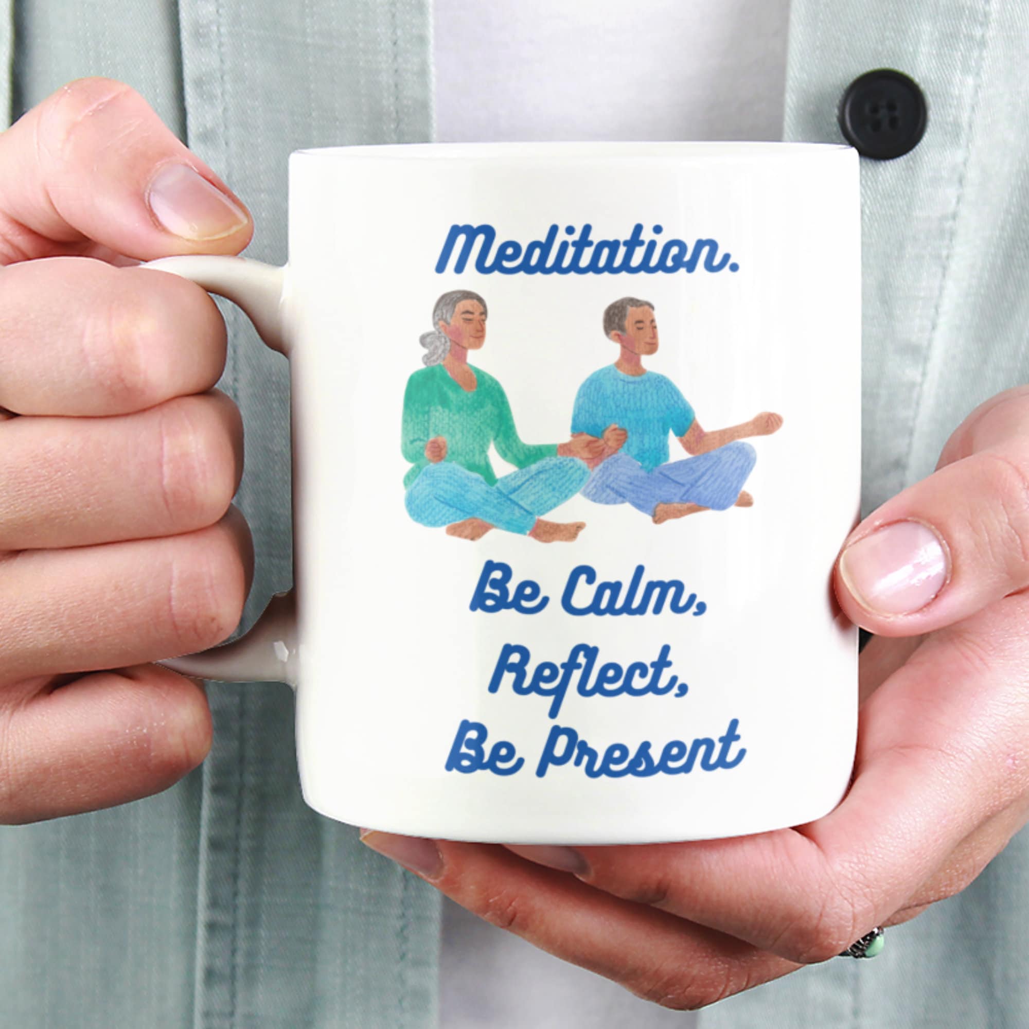 Meditation Mug, Gift for Meditation Lover, Mindfulness Gift meditation ...
