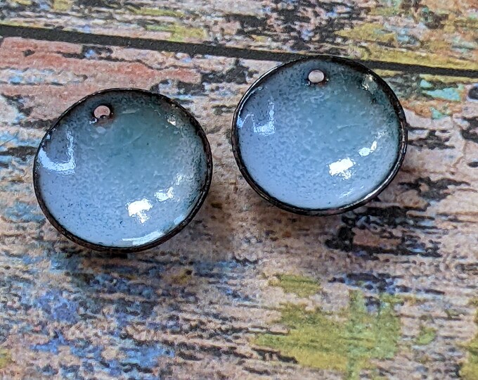 Enamel Charms Domed Copper Pick Color 16mm Light Blue (15779) - Etsy