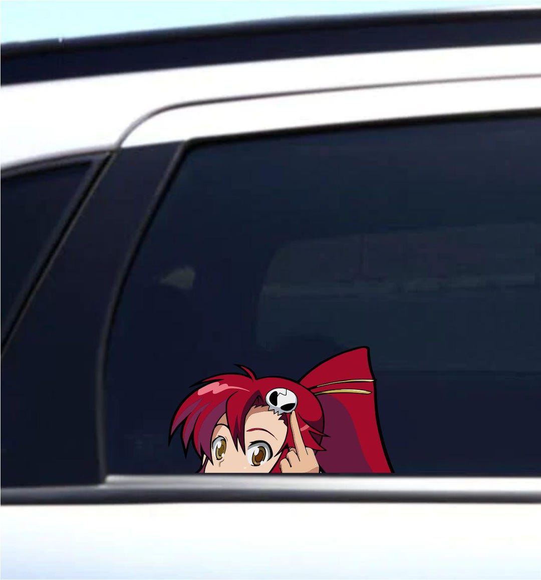 Yoko Peeker Peeking Robot Anime Girl Cute Anime MacBook iPhone Car ...
